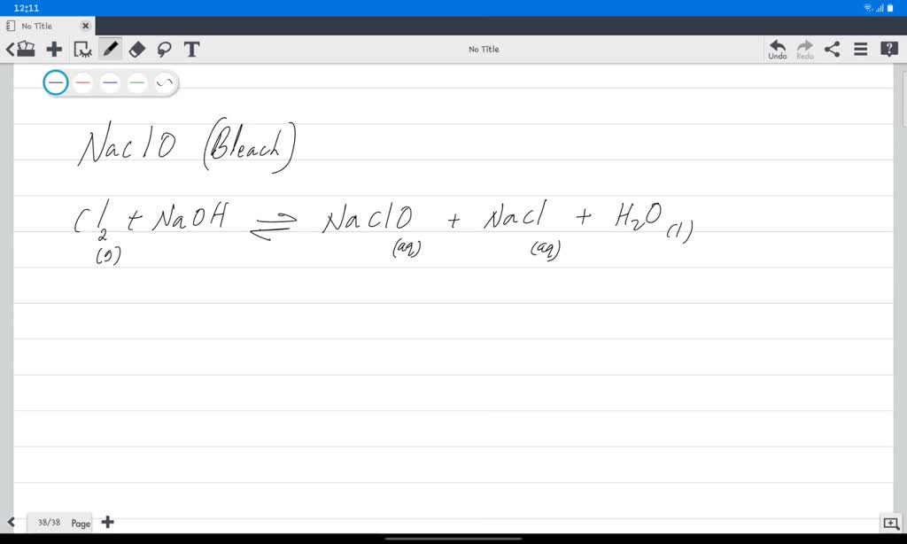 SOLVED: disproportionation reaction of chlorine with water and cold ...