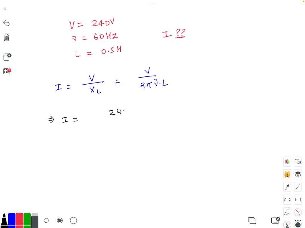 Solved What Is The Total Opposition To Flow Of The Circuit Shown If The Power Supply Frequency
