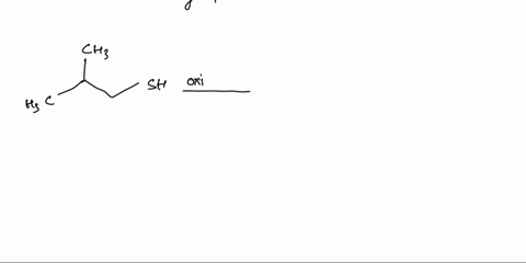 Draw the sulfur-containing product of the oxidation reaction between two 2-methyl-1-propanethiol ...