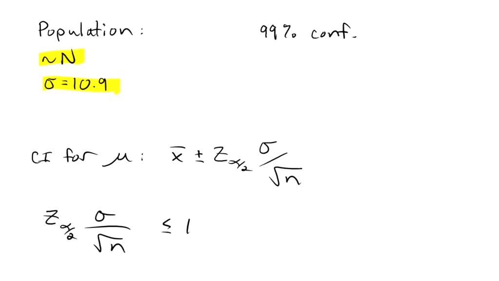 Confidence Interval Formula 99 Percent