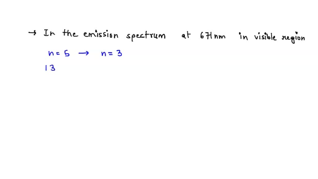 SOLVED: In the emission spectrum of lithium, one of the lines in the ...