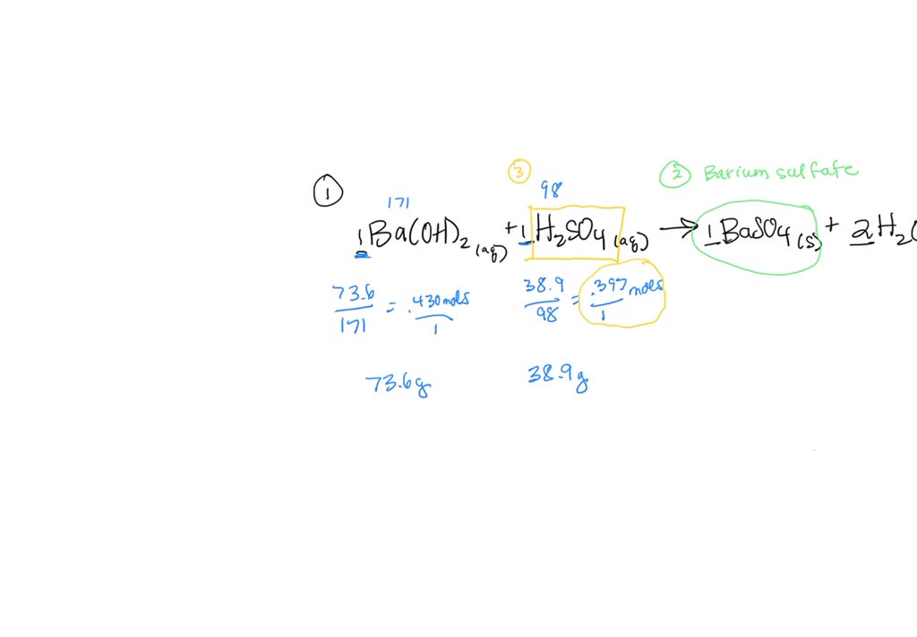 SOLVED: You have a bottle of solid barium hydroxide and dilute sulfuric ...