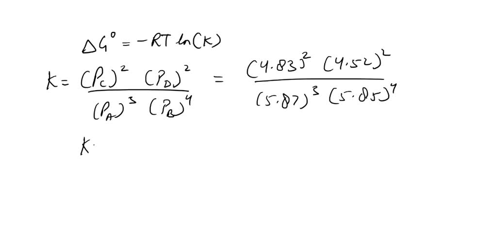 Solved At 25°c The Equilibrium Constant For The Reaction Below Is 0