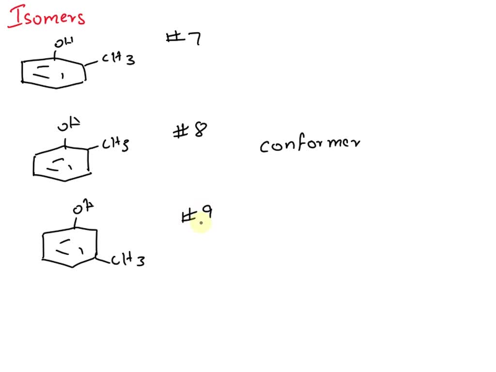 SOLVED: Data Table 2: Aromatic Compound, C6H6O Name Isomer Type or ...
