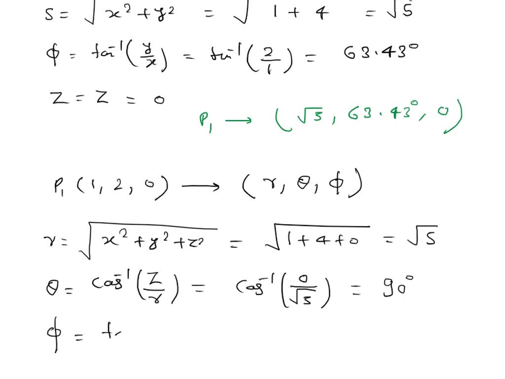 SOLVED: A. spherical coordinates B. cartesian coordinates C. polar ... SOLVED: A. spherical coordinates B. cartesian coordinates C. polar ...