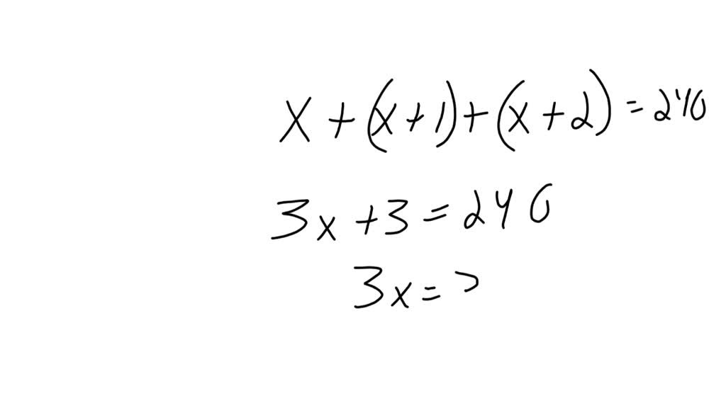 SOLVED: In an increasing sequence of 6 consecutive integers, the sum of the first 3 integers is ...