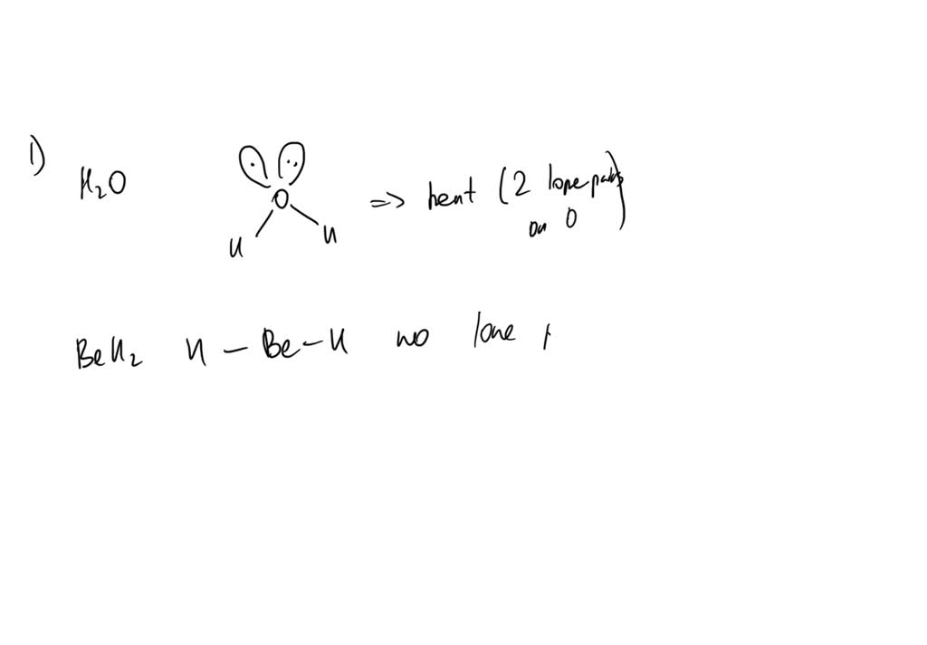 SOLVED: Why is H2O a bent molecule, while BeH2 is linear? Why is BF3 a ...
