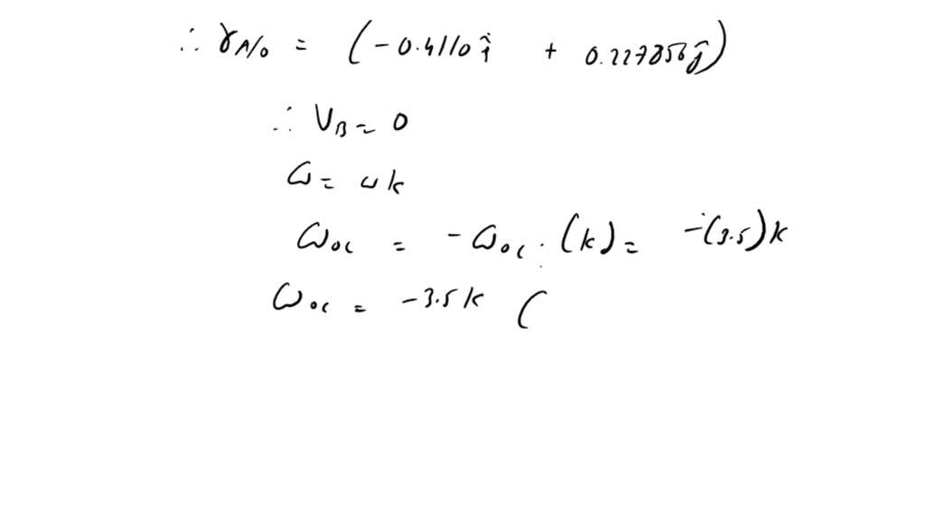 Bar Oc Rotates With A Clockwise Angular Velocity Ï‰oc 2 Rad S The Pin A Attached To Bar Oc