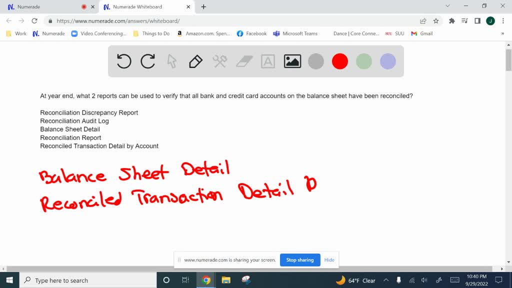 SOLVED: At year end, what 2 reports can be used to verify that all bank ...