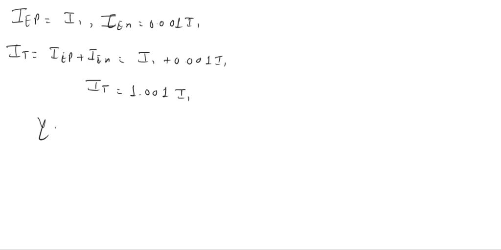 SOLVED: The electron and hole currents inside a pnp BJT biased in the ...