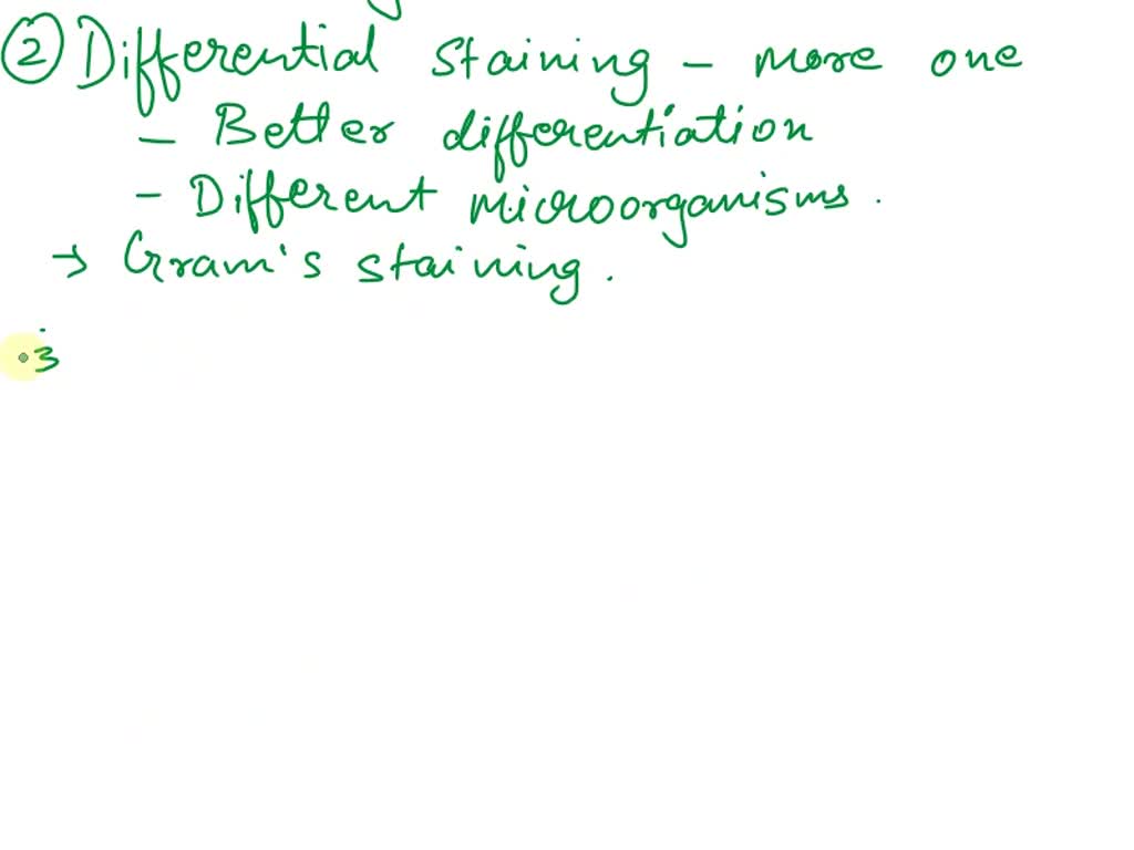 SOLVED: Describe the following types of staining. Know how different ...