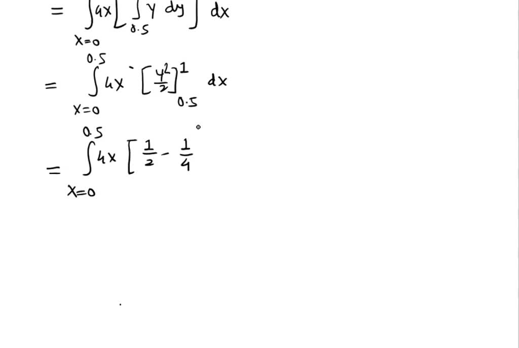 SOLVED: The joint pdf f(x,y) and marginal pdfs fx(x) and fy(y) for two ...