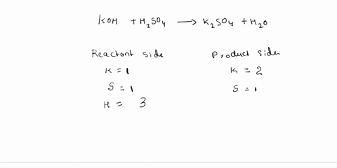 SOLVED: reaction of potassium hydroxide KOH(aq), with sulfuric acid ...