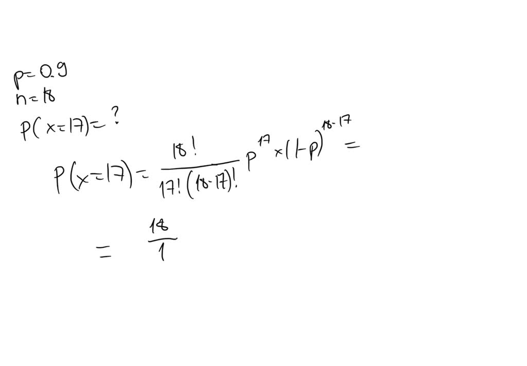 SOLVED: Assume the random variable X has a binomial distribution with the given probability of ...