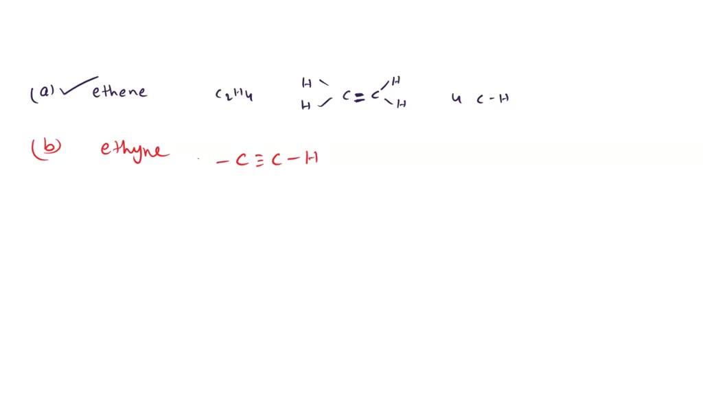 SOLVED: Choose the correct statement: (a) The ethene molecule (C2H4) is ...