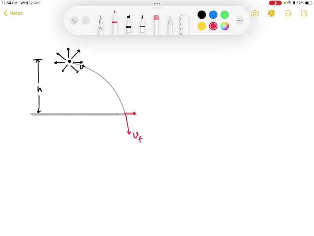 SOLVED: A fireworks rocket explodes at height h, the peak of its ...