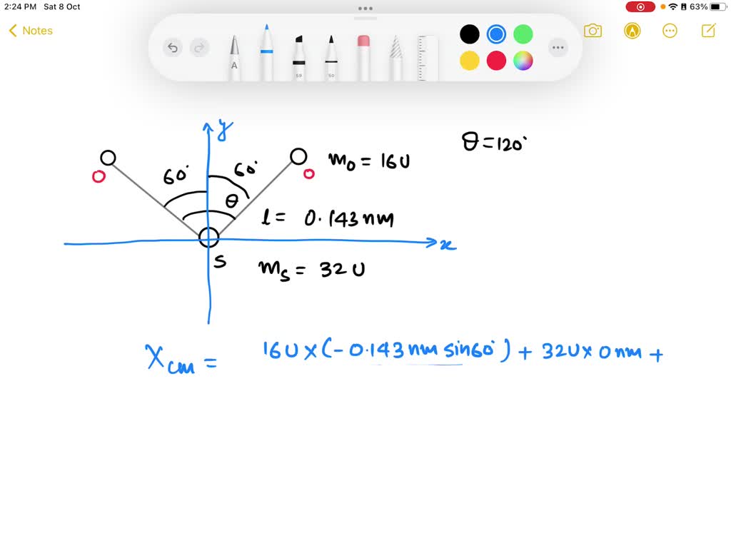 SOLVED: Problem The drawing shows sulfur dioxide molecule The bond length (the distance between ...