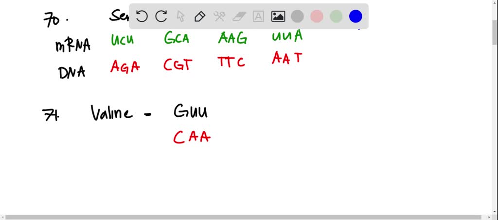SOLVED: Table 8.2 Codons on mRNA and the corresponding amino acids: UUA ...