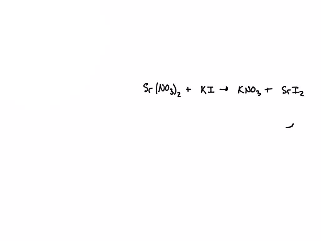 SOLVED: Balance the chemical equation for the reaction of strontium ...