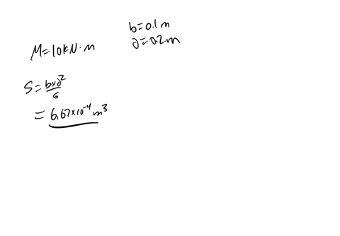 1. If the beam is subjected to abending moment of M=10 kN . m and a shear force of 15 kN ...