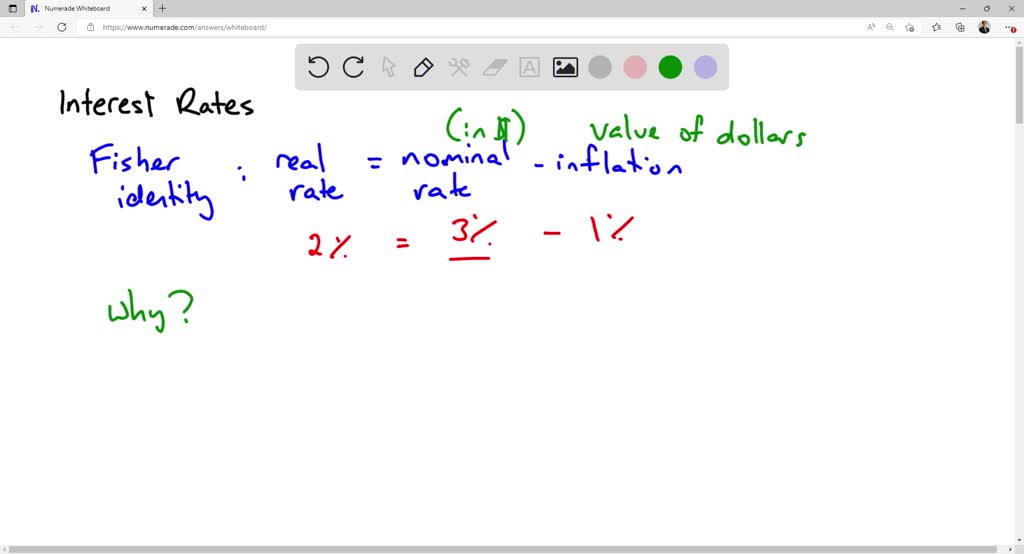 SOLVED: Suppose the real interest rate is 2% and the nominal interest ...