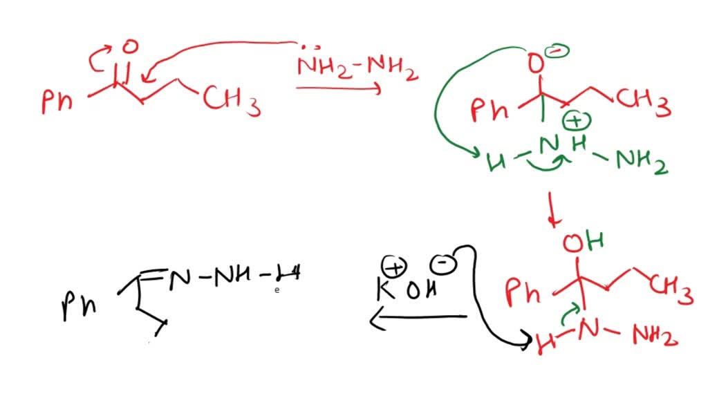 SOLVED: HzNNHz KOH N2 H2O Ph Ph CH3 The Wolff-Kishner reaction involves ...