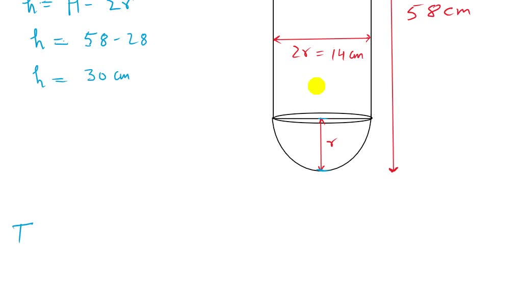 SOLVED: 'Find the TSA of remaining solid. 40. A conical hole is drilled ...