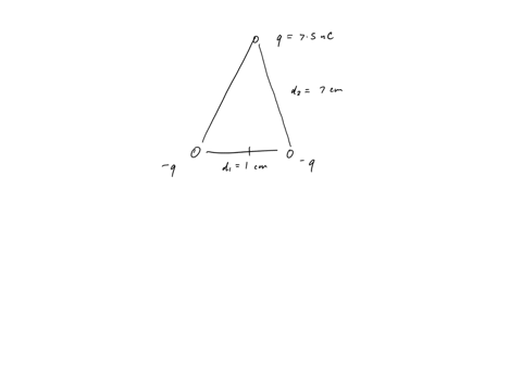 the three charges in the figure below are at the vertices of an ...