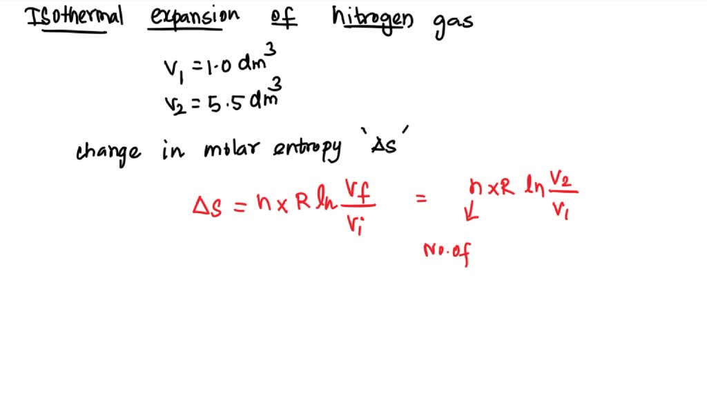 SOLVED: Calculate the molar entropy of nitrogen gas at 25 "C and bar pressure The equilibrium ...