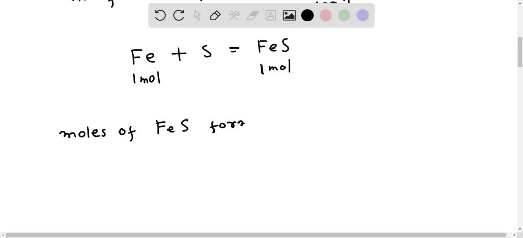 SOLVED: 1. What mass of iron (II) sulfide, FeS (MM = 87.92 g/mol) is ...