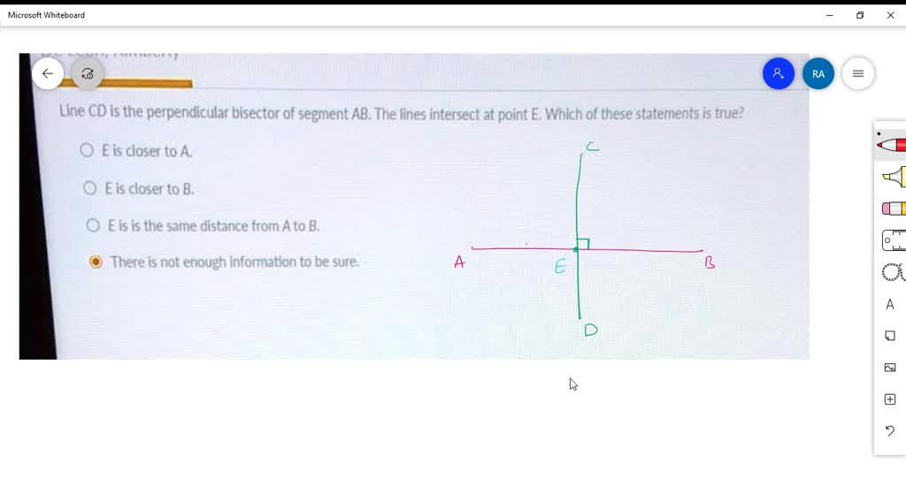 SOLVED: IN ΔBCD line N is the perpendicular bisector of BC and line M is the perpendicular ...
