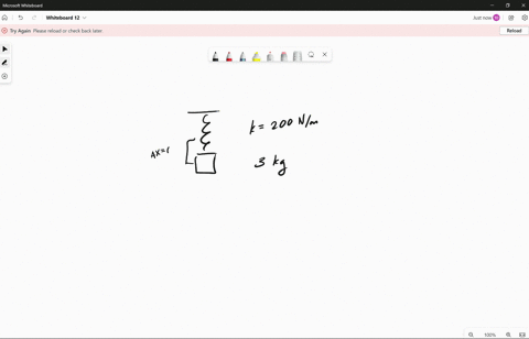 A 3-kg block is suspended from a spring having a stiffness of k=200 N ...