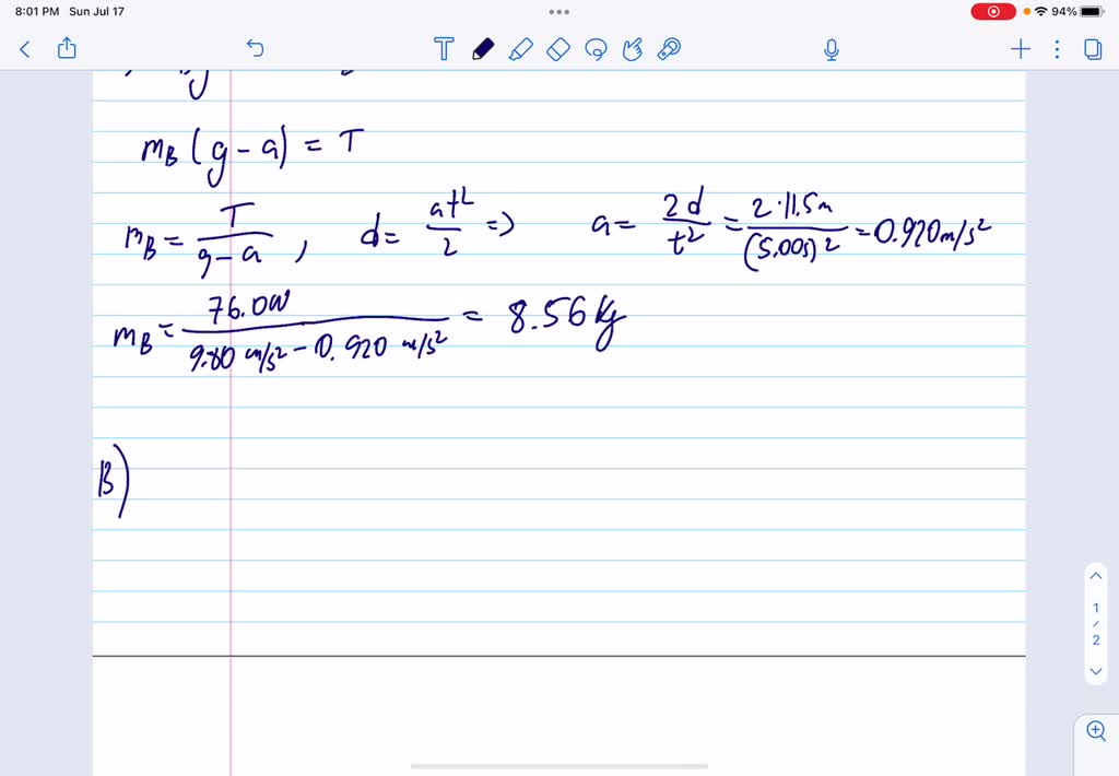 SOLVED: Boxes A and B are connected to each end of a light vertical ...