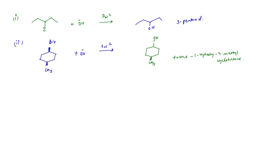 SOLVED:What is the product obtained from 3-iodopentane and a hydroxide ...