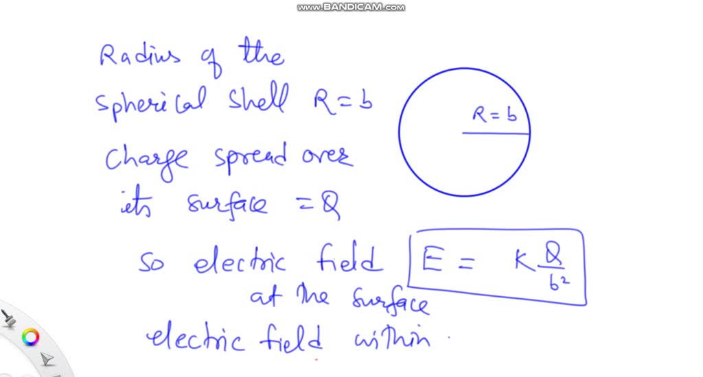 SOLVED: A shell-shaped metallic sphere with radius a and total charge Q is shown in the figure ...