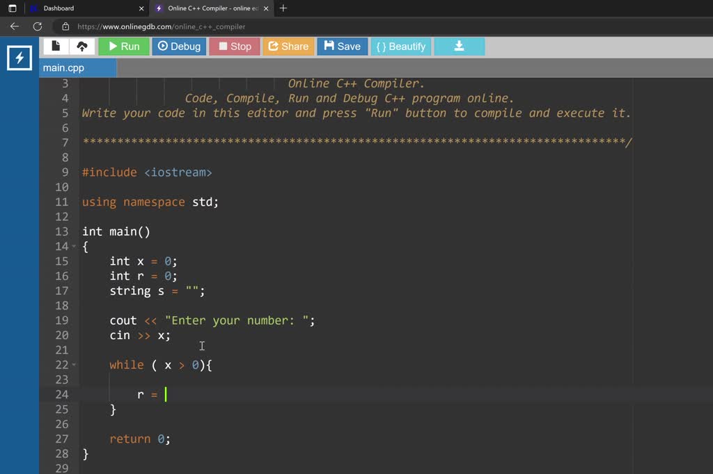 SOLVED: NEED HELP IN ZYBOOKS C++ PROGRAM Write a program that takes in a positive integer as ...