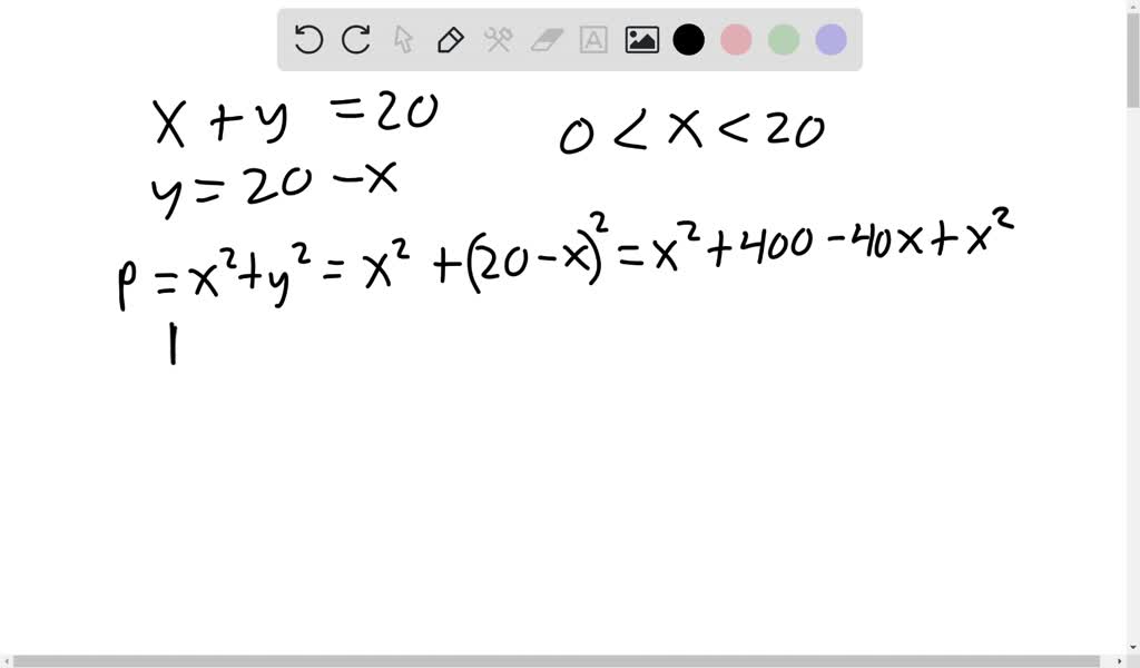 Finding Numbers The Sum Of Two Nonnegative Numbers Is 20 Find The Numbers If A The Sum Of