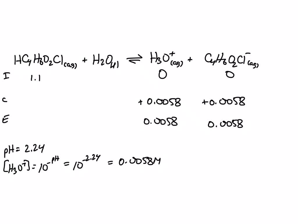 SOLVED: The pH of 1.3M solution of propanoic acid (HC3Hs02)Is measured ...
