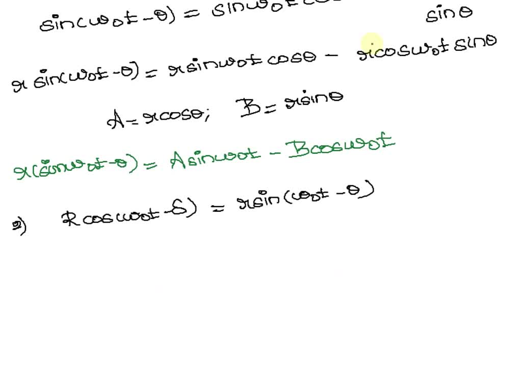 SOLVED: Show that Acos (wt) + Bsin (wbt)an be written in the form sin ...
