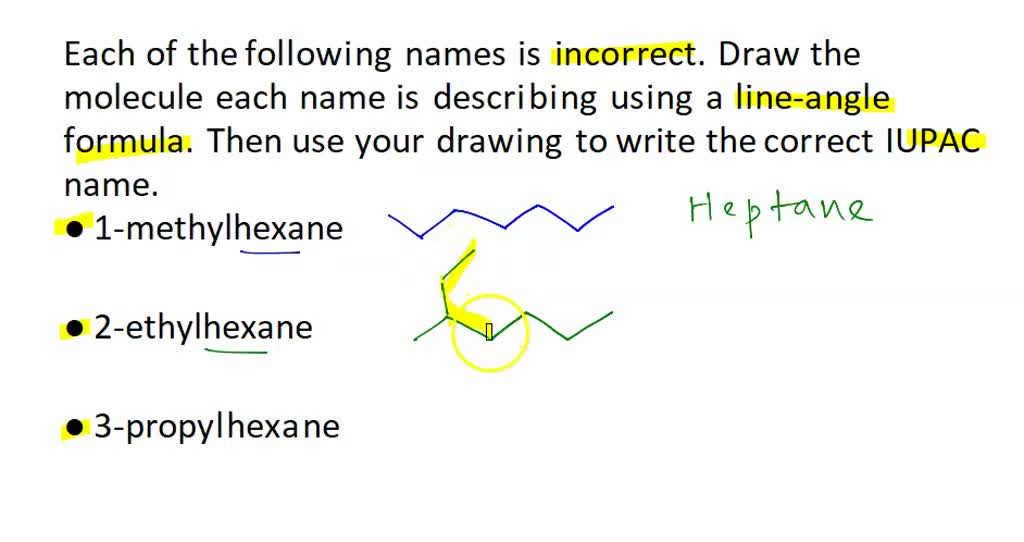 SOLVED: The following names are incorrect by IUPAC rules. Draw a condensed structural formula ...