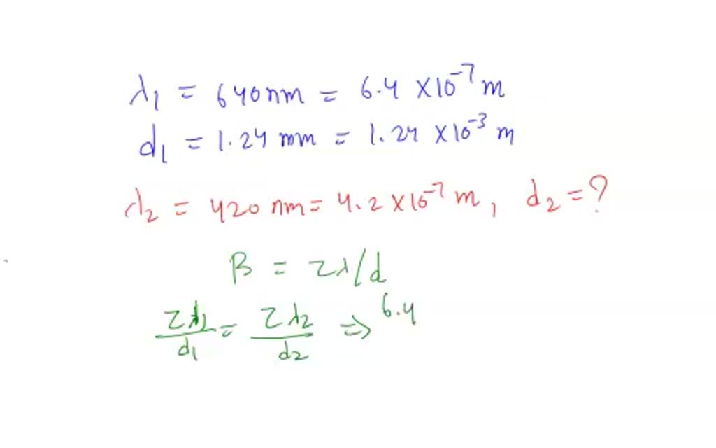 SOLVED: A double-slit experiment is carried out using red light of ...