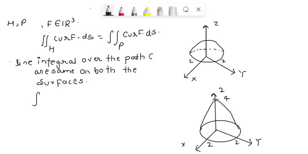 SOLVED: A hemisphere H and a portion P of a paraboloid are shown. Suppose 𝐅 is a vector field on ...