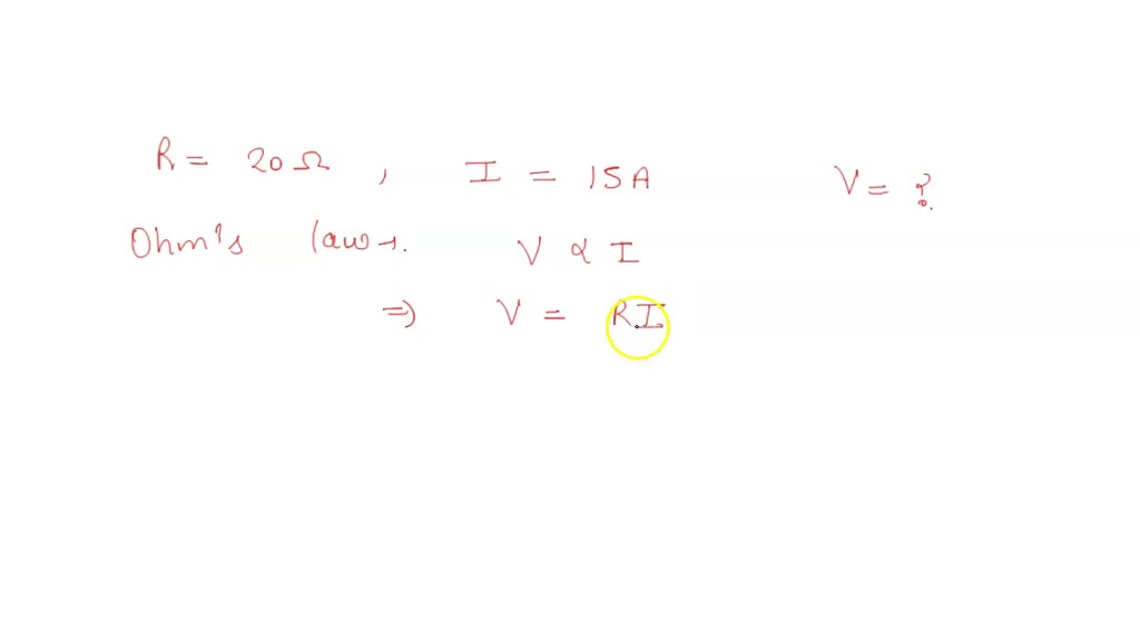 Solved An Electronic Device Has A Resistance Of 20 Ohms And A Current Of 15 A What Can You