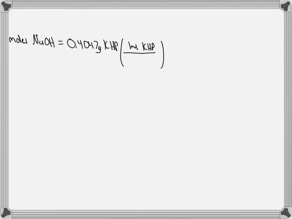 SOLVED: The potassium hydrogen phthalate, KHP, is a common primary ...