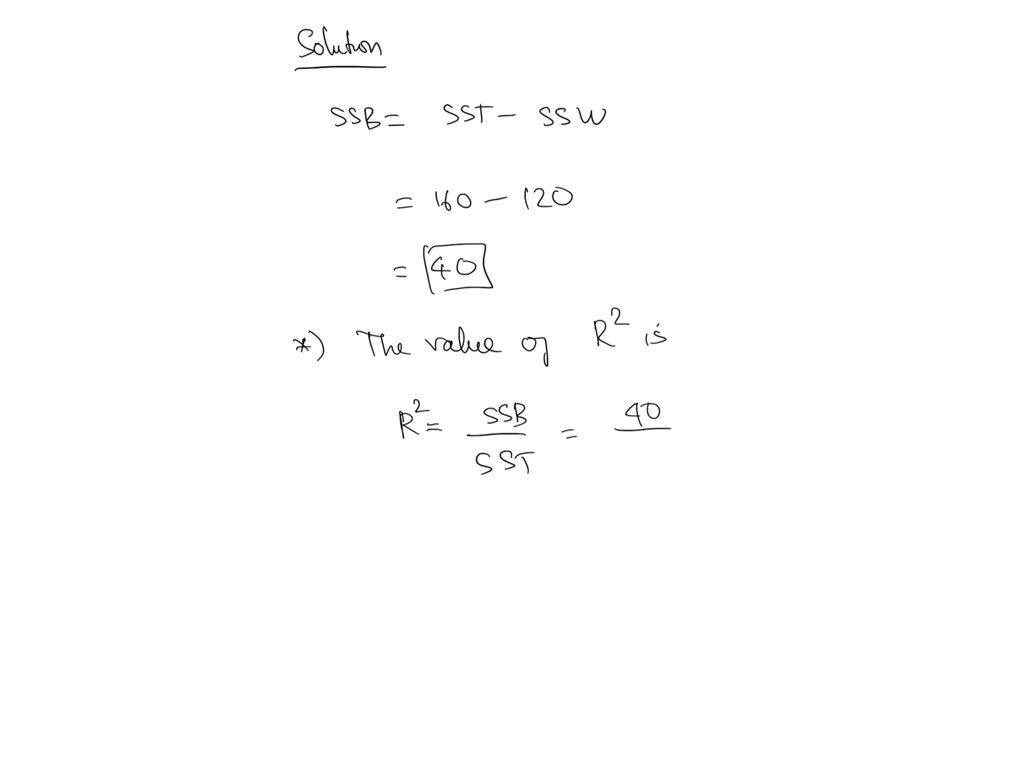 SOLVED: Total Variance (σ²) in the Population: 20 Sum of Squares Total (SST) for Your Sample ...