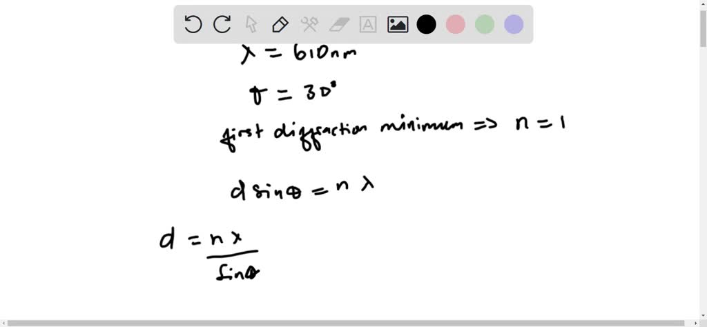 SOLVED: What is the width of a single slit through which 610-nm orange ...