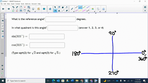 Without using a calculator compute the sine and cosine 0f...