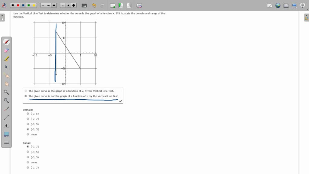SOLVED: Use the Vertical Line Test to determine whether the curve is ...