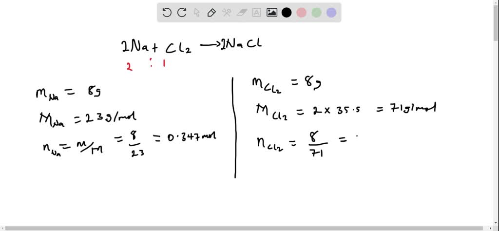 SOLVED: Sodium burns in chlorine to form sodium chloride, NaCl. How ...