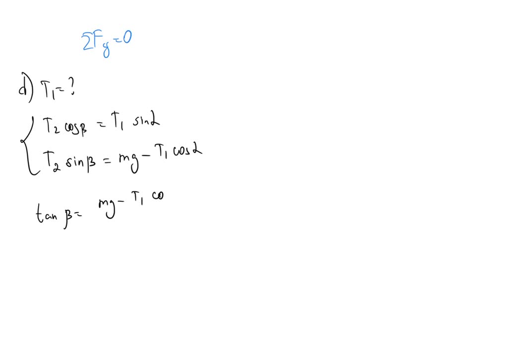 SOLVED: Problem 8: A block having a mass of m = 18.5 kg is suspended via two cables as shown in ...